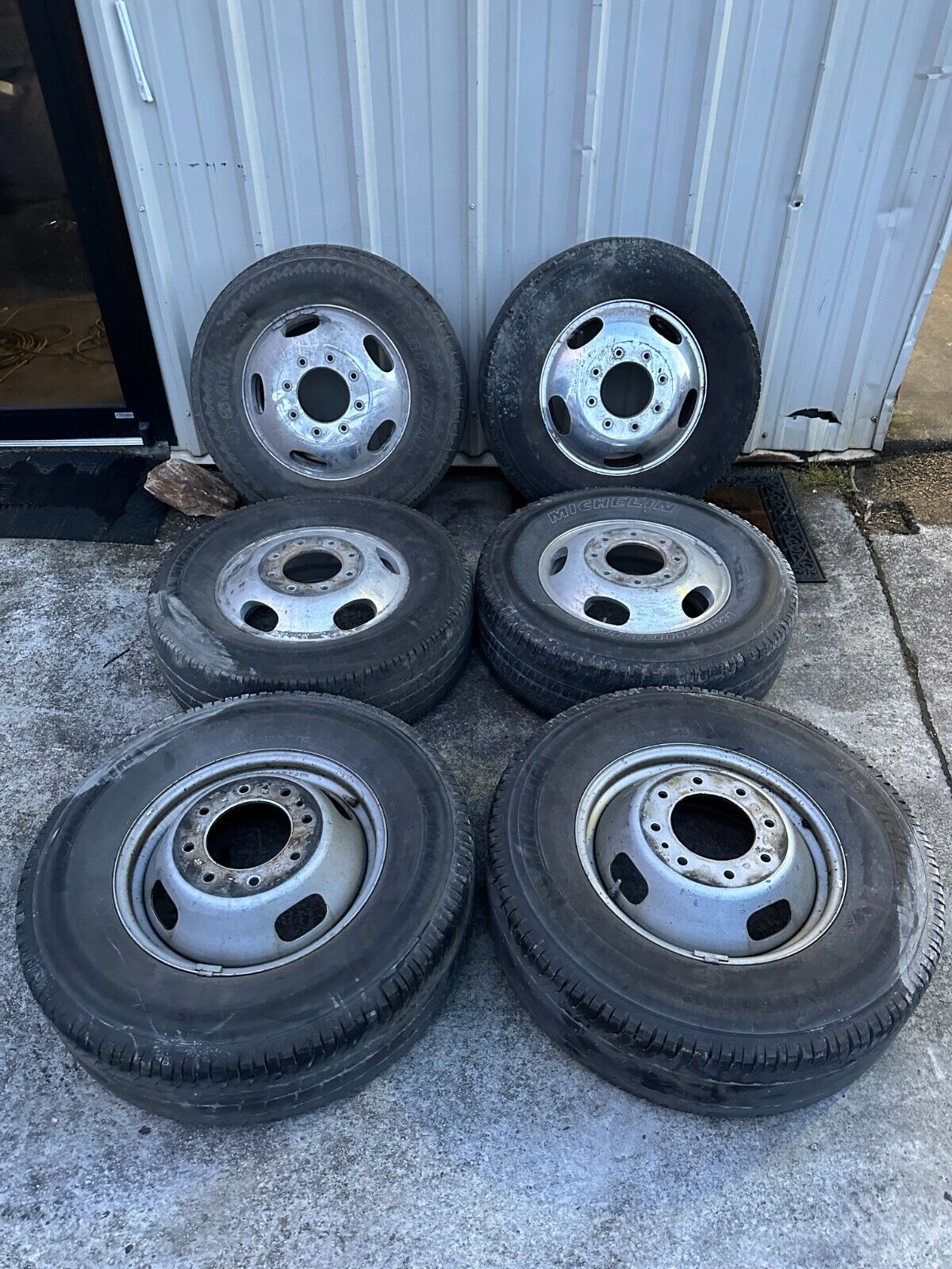 FORD F350 DUALLY DRW WHEELS RIMS TIRES 17" 8X200 (4 ALUMINUM) (2 STEEL ...