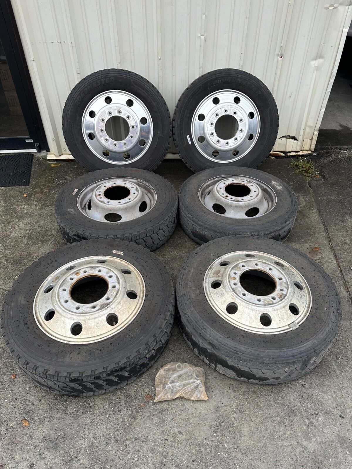 FORD F450 F550 RAM 4500 5500 19.5" ALCOA WHEELS RIMS TIRES SET OEM ...